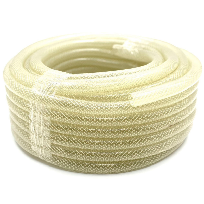 Шланг поливочный бухта 25 м, силикон армированный прозрачный пищевой, d 3/4, толщина 2,5 мм Чебласт прозрачный