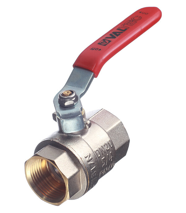 Кран шаровой латунный Valtec Base 3/4 ВР(г) х 3/4 ВР(г) ручка прямой (VT.214. N.05)