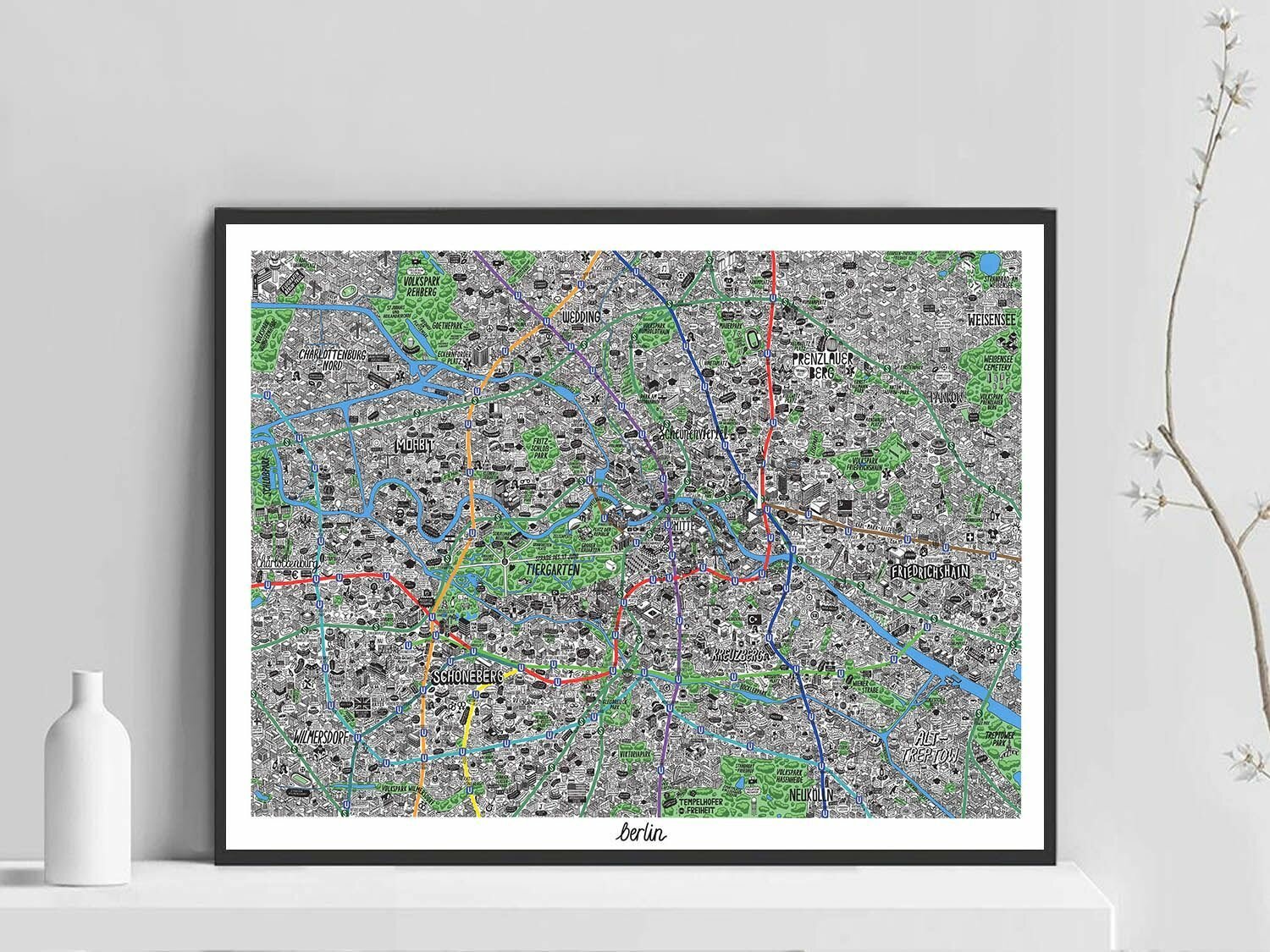 Карта Берлина (размер А2, без рамы)