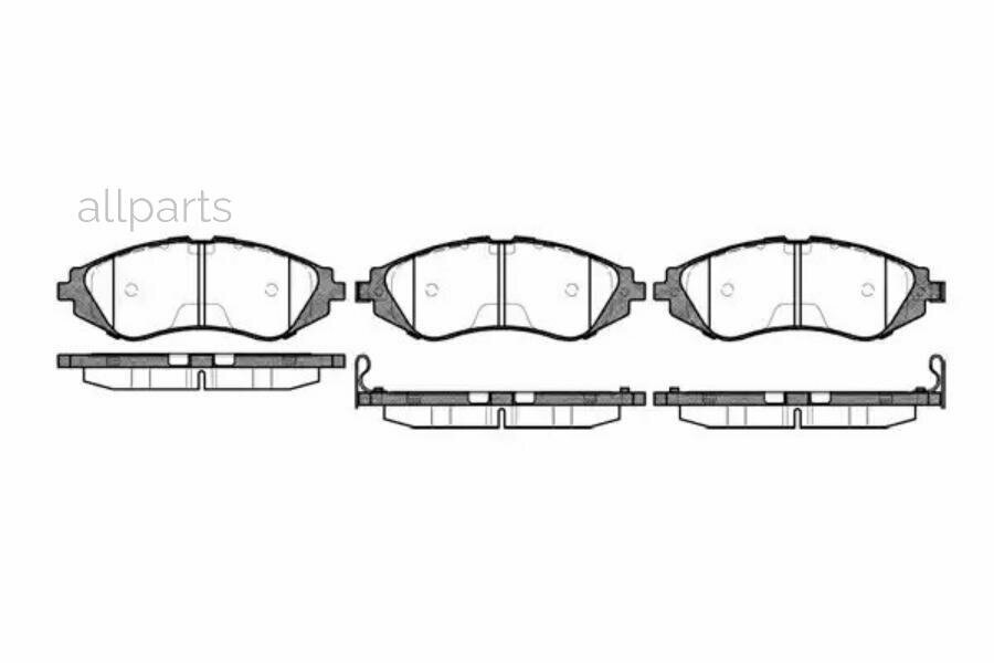 REMSA 064502 645 02 572407B ! колодки дисковые п.\ Daewoo Leganza 2.0 16V 97-99/Nubira 1.6i/2.0i16V 97-03