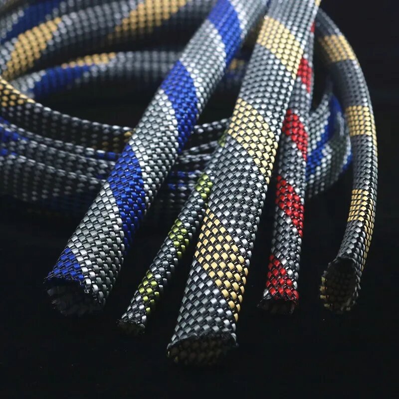 Плетеный чехол для кабеля XSSH VB01 10 meters orange, 8mm(7-10mm diameter)