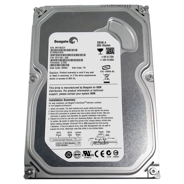 Жесткий диск Seagate 9FG132 250Gb SATAII 3,5" HDD