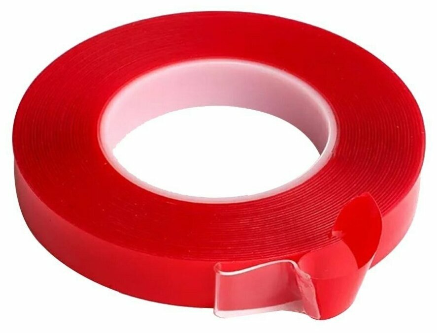 Двусторонний скотч 3M 08ммх5м 6009F двусторонняя, прозрачная клейкая акриловая лента, сильной фиксации - 00-00000739