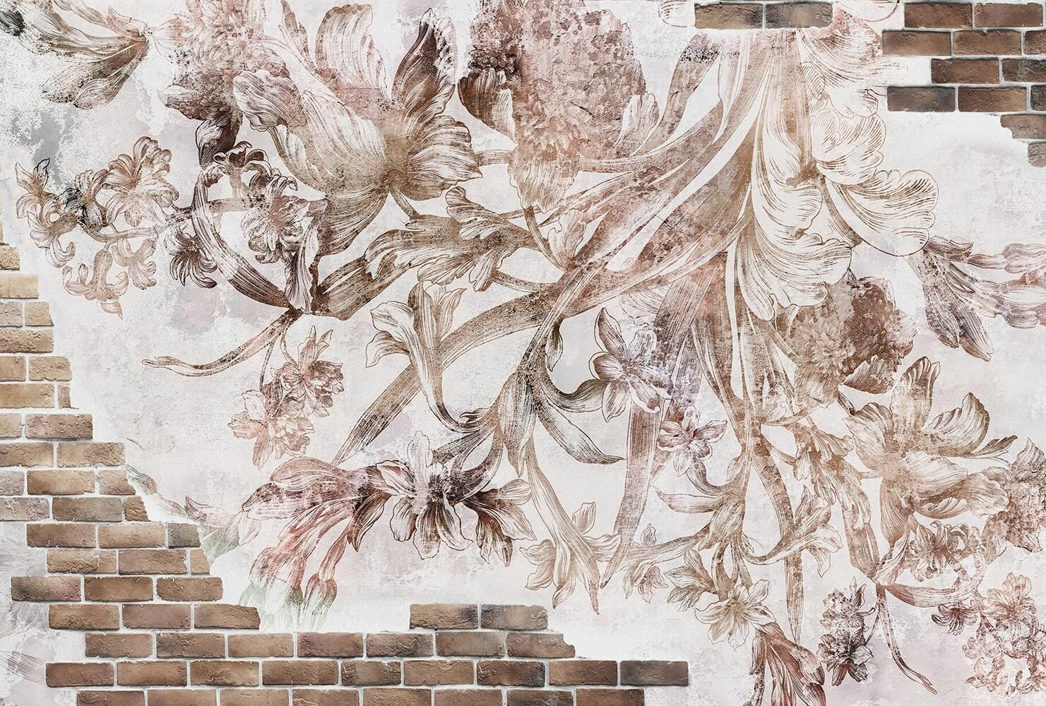 Фотообои Z-328 Ирисы на бетонной стене 400х270 DIVINO