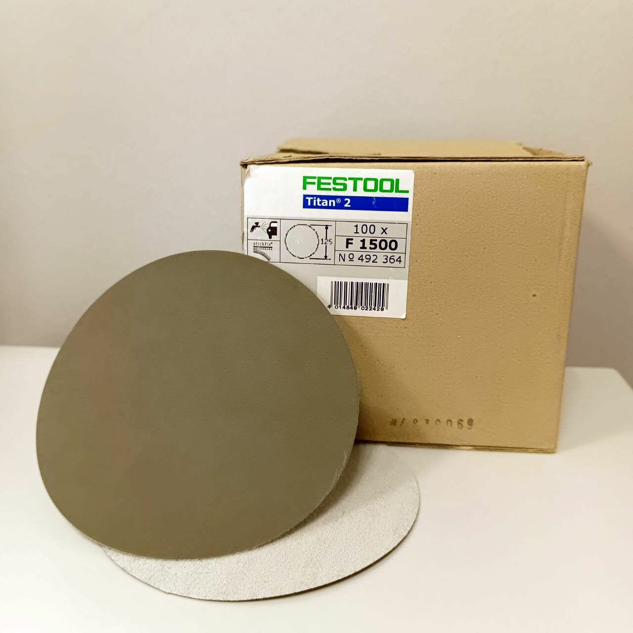 Шлифовальный круг FESTOOL Titan 2 STF D125/0 P1500 TI2 10 шт. 492364 Фестул