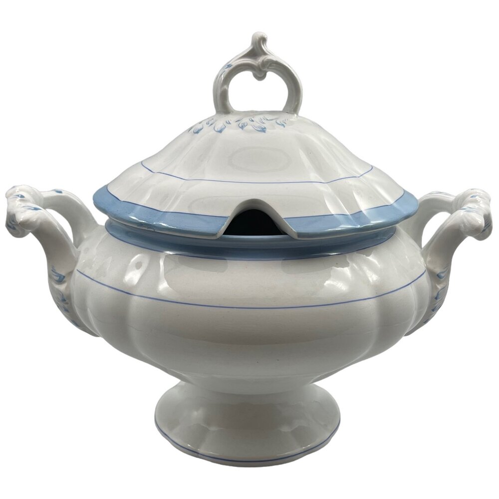 Супница "Изящная", 1.5 л, 1913-1917 гг, фабрика И. Е. Кузнецов на Волхове, Российская Империя