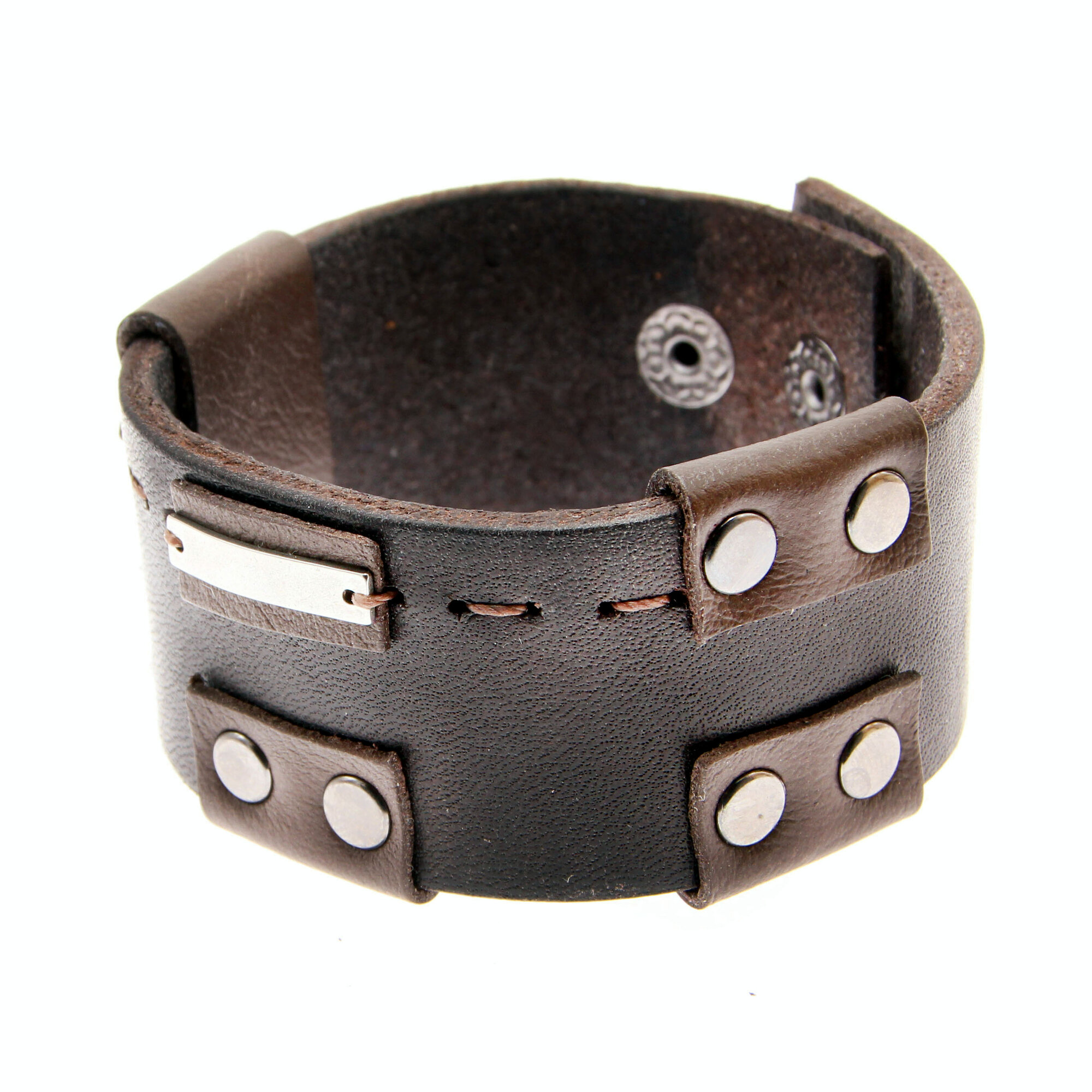 Жесткий браслет, кожа