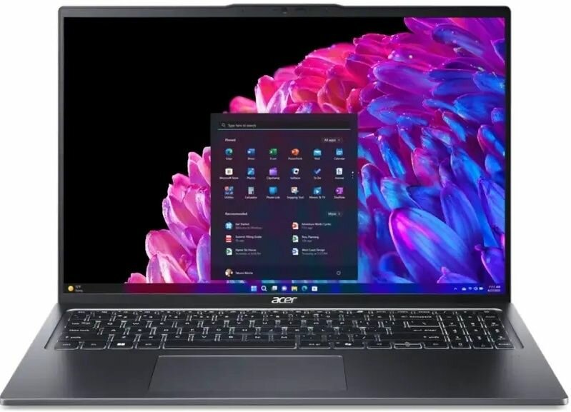 Ноутбук Acer Swift Go 16 SFG16-72-787A 16", Core Ultra 7 155H, 32GB, 1TB , Intel Arc, Windows 11, grey (NX. KSHCD.003)