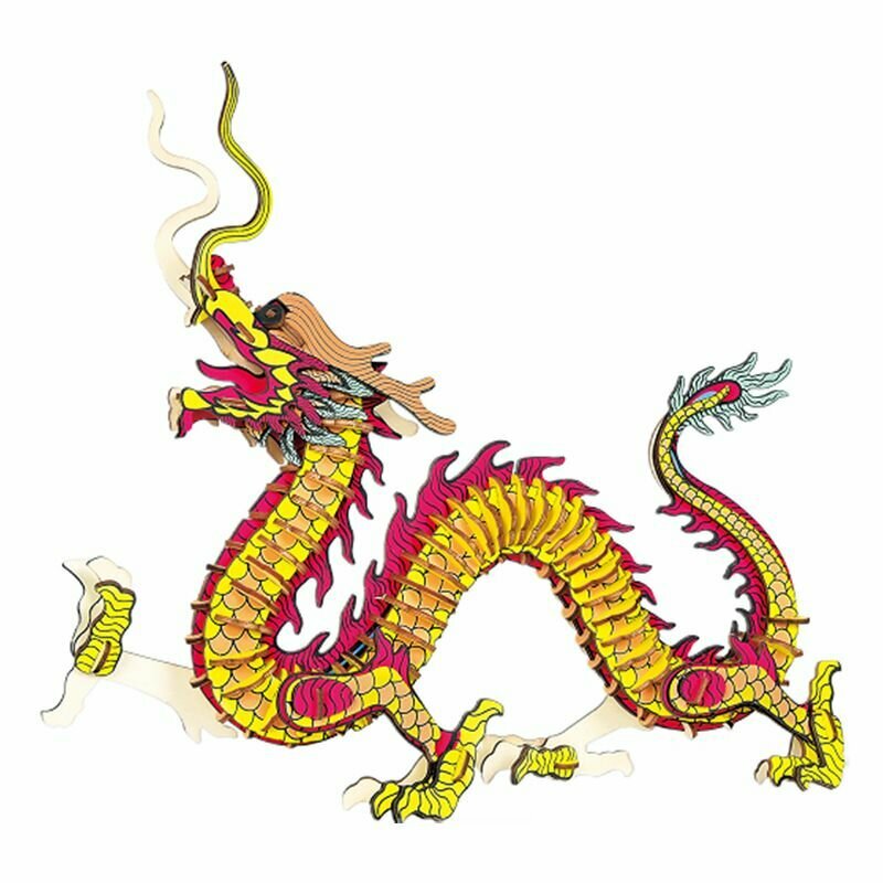 Деревянный конструктор Китайский дракон сборная модель, Чудо-дерево