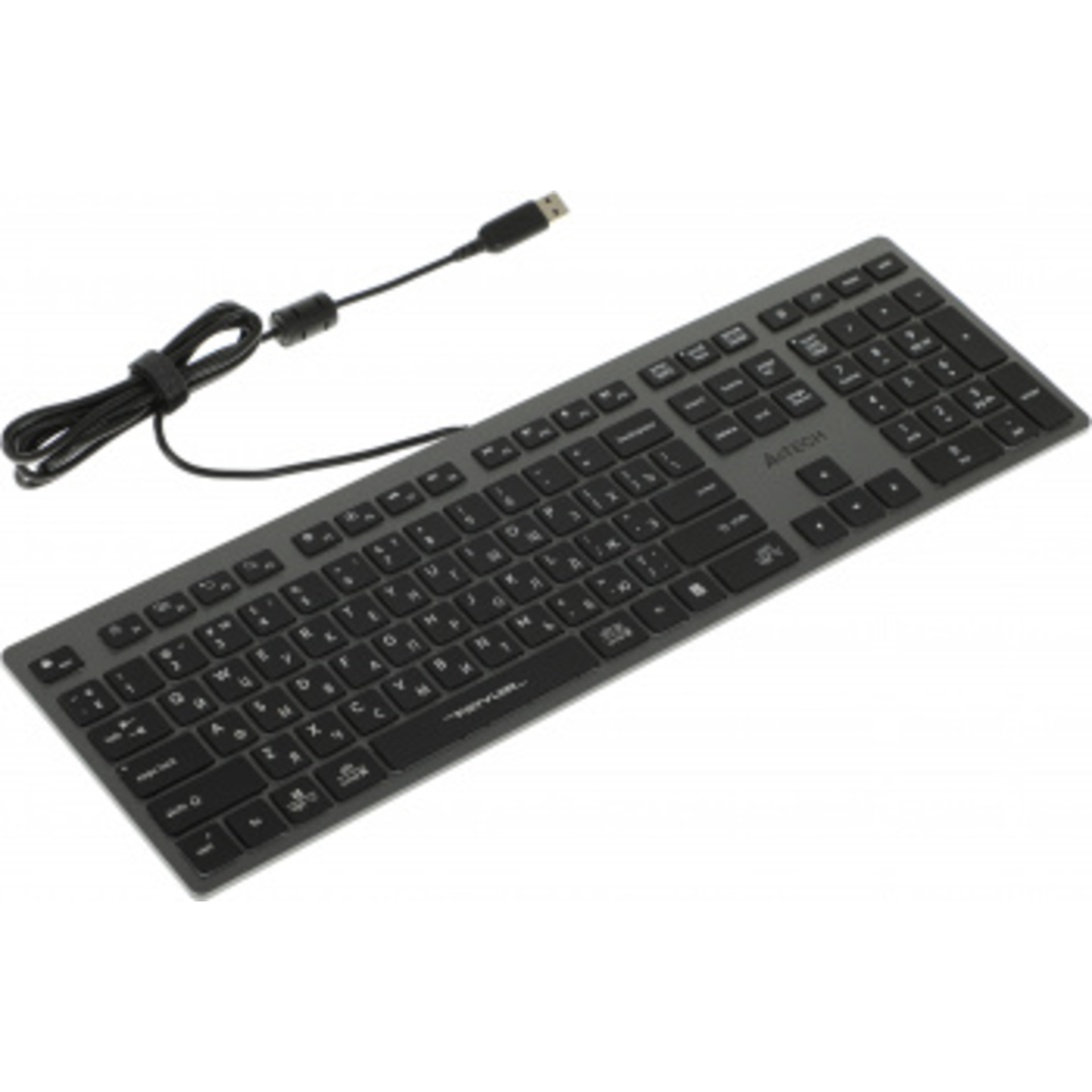 Клавиатура A4Tech Fstyler FX60H серый/белый USB slim Multimedia LED (1787693)