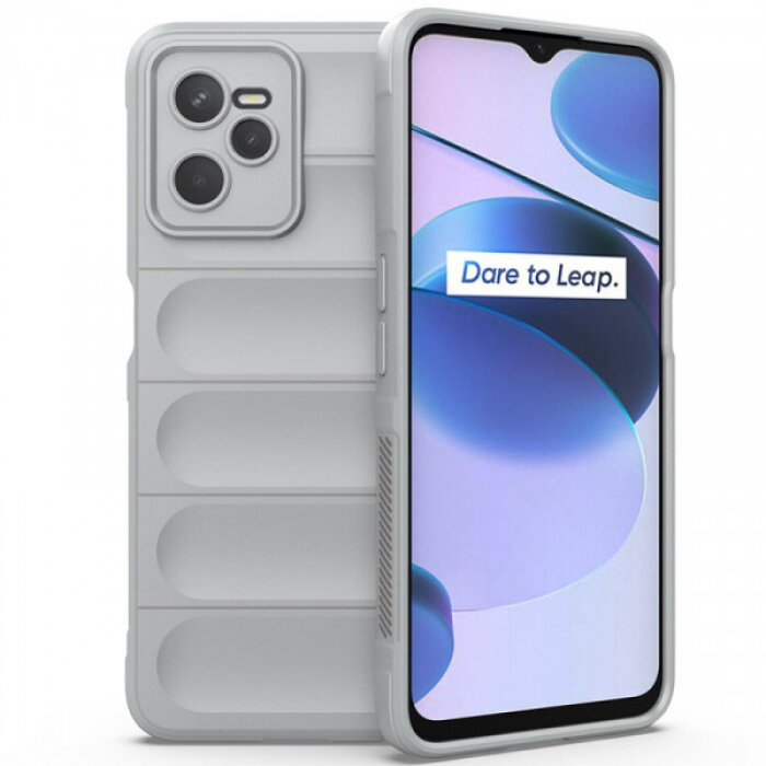 Flex Silicone Противоударный чехол для Realme C35 с защитой камеры и микрофиброй