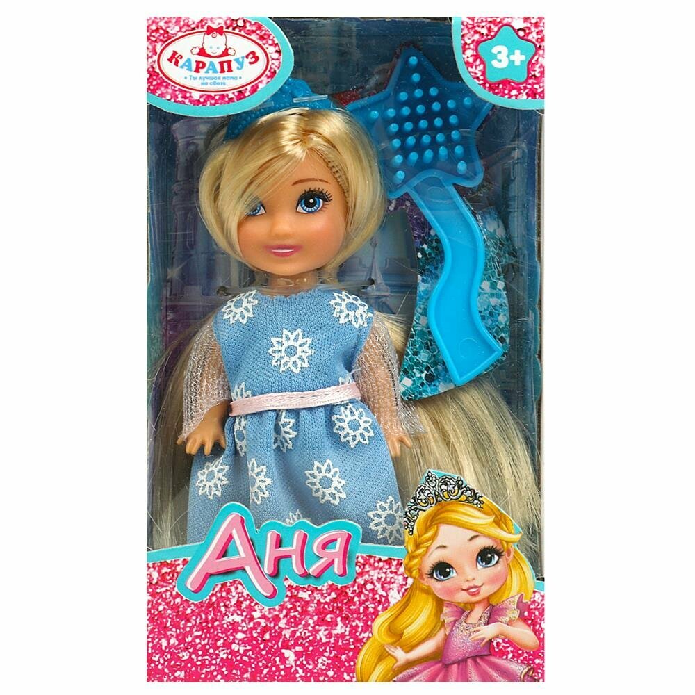 Кукла Анечка, аксессуары, 12 см. карапуз ANNA-P4-BB