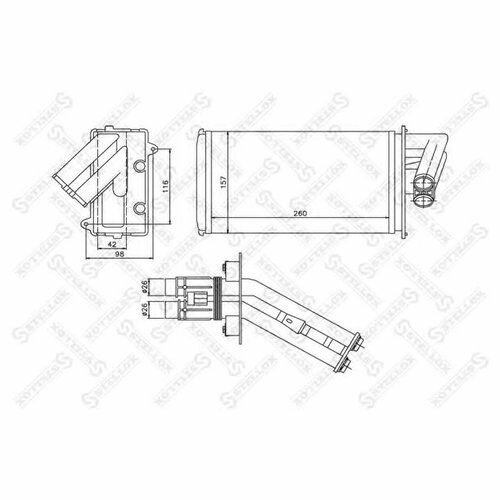 Радиатор печки Stellox 1035016sx для Renault Laguna I, II, Vel Satis