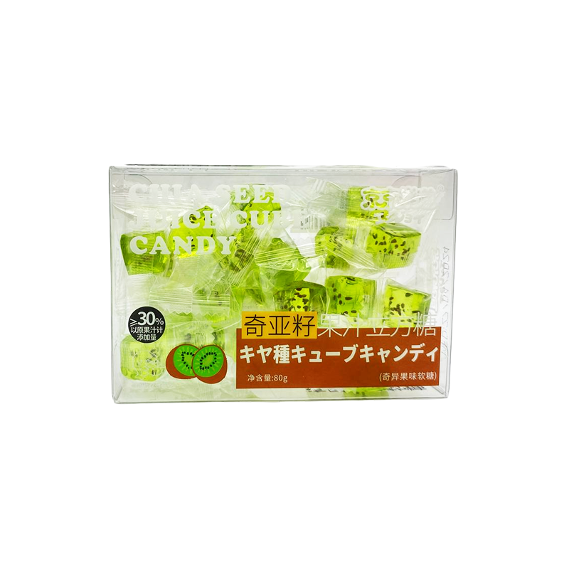 Конфета желейная GuandongLefen с семенами чиа со вкусом киви 80 г, Китай