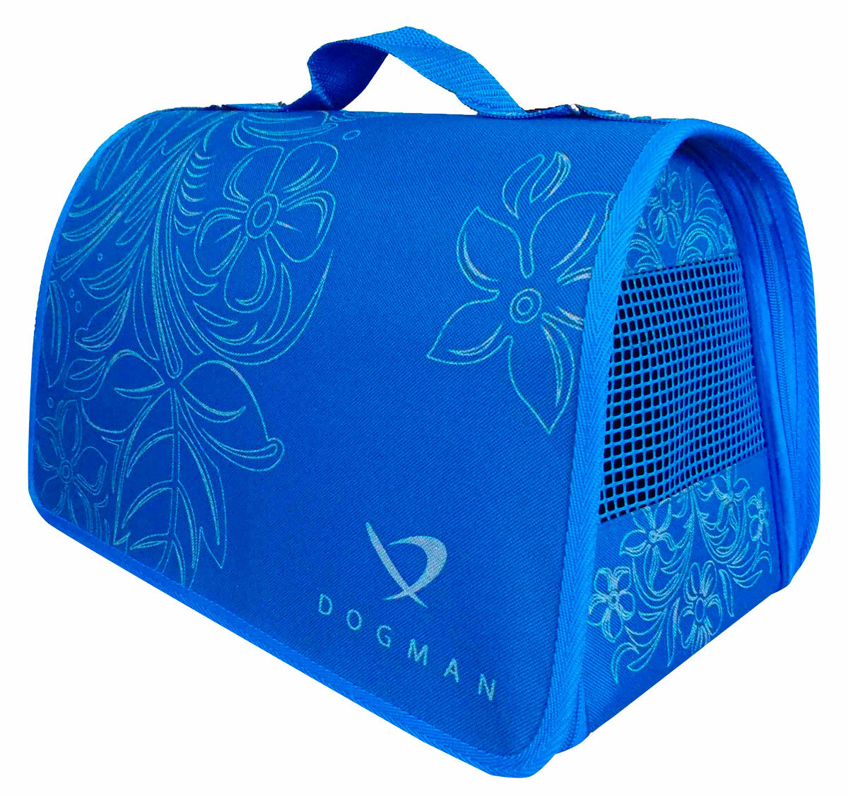 DOGMAN сумка-переноска «Лира» № 1 М, зима, иск. мех, василёк, 35 х 23 х 22 см (1 шт)