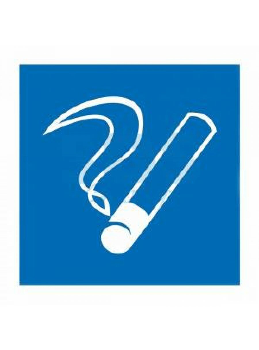 Наклейка информационый знак Место курения, 100x100 мм, Rexant {56-0032}