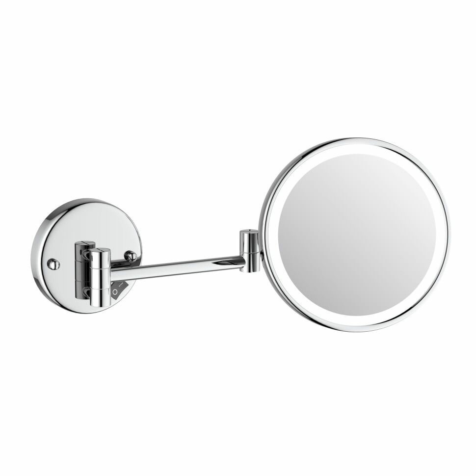 Зеркало косметическое SCHEIN увеличение 3х к стене с подсветкой хром (9346CH)