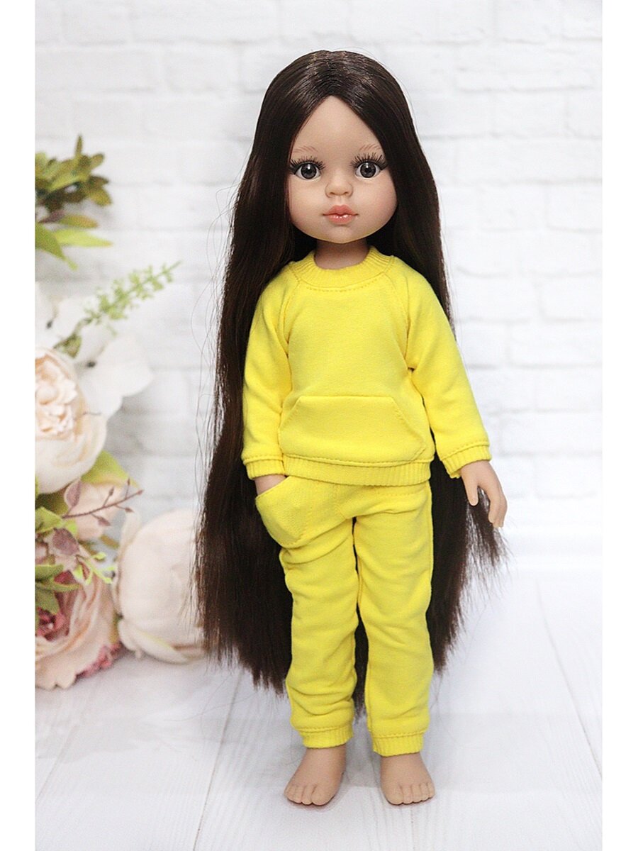 Одежда для кукол 32-35см Paola Reina, Vidal Rojas, Berjuan и др, Спортивный костюм для кукол, желтый