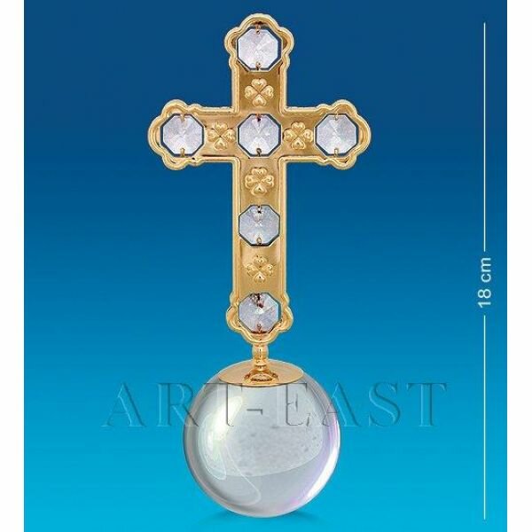 Фигурка на шаре Крест A4834 Crystal Temptations, Металл, кристалл