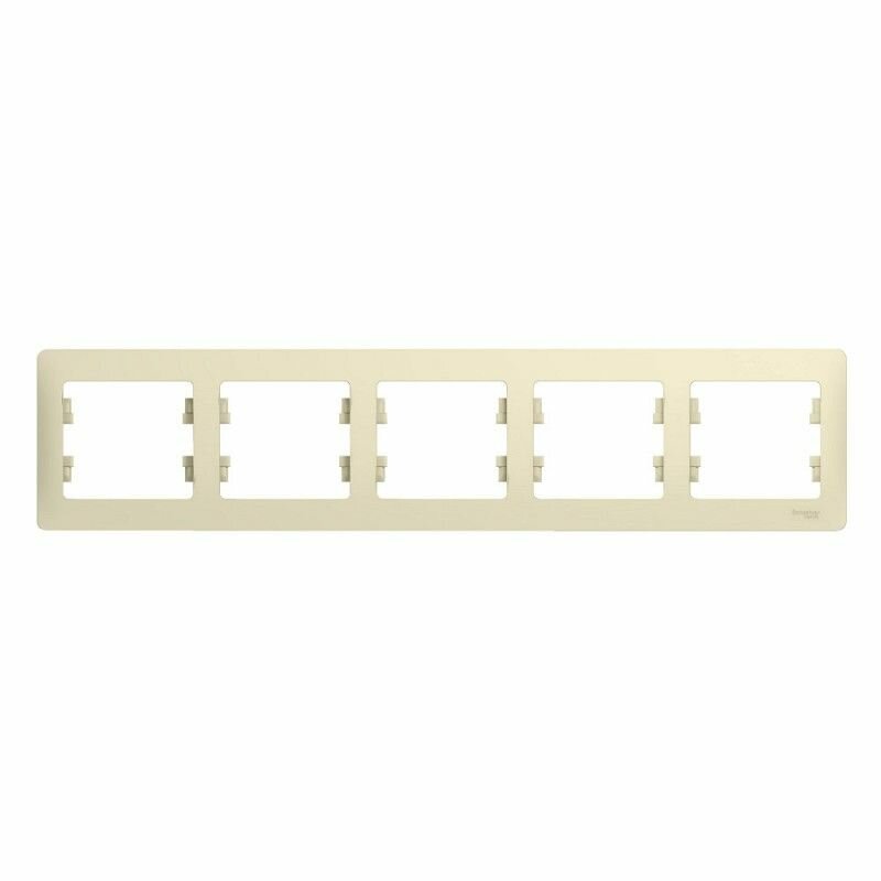 Рамка 5-м Glossa горизонт. бежевая GSL000205 Schneider Electric