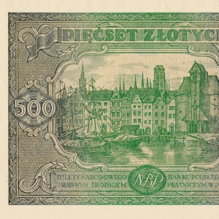 Польша 500 злотых 1946 Народный Банк, сувенирная копия, банкноты и купюры редкие коллекционные