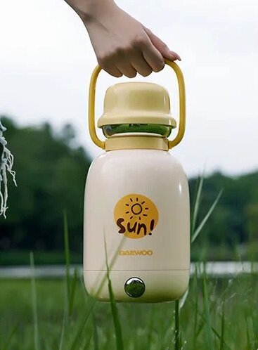 Портативный мини электрочайник DAEWOO D13S-YGH, yellow