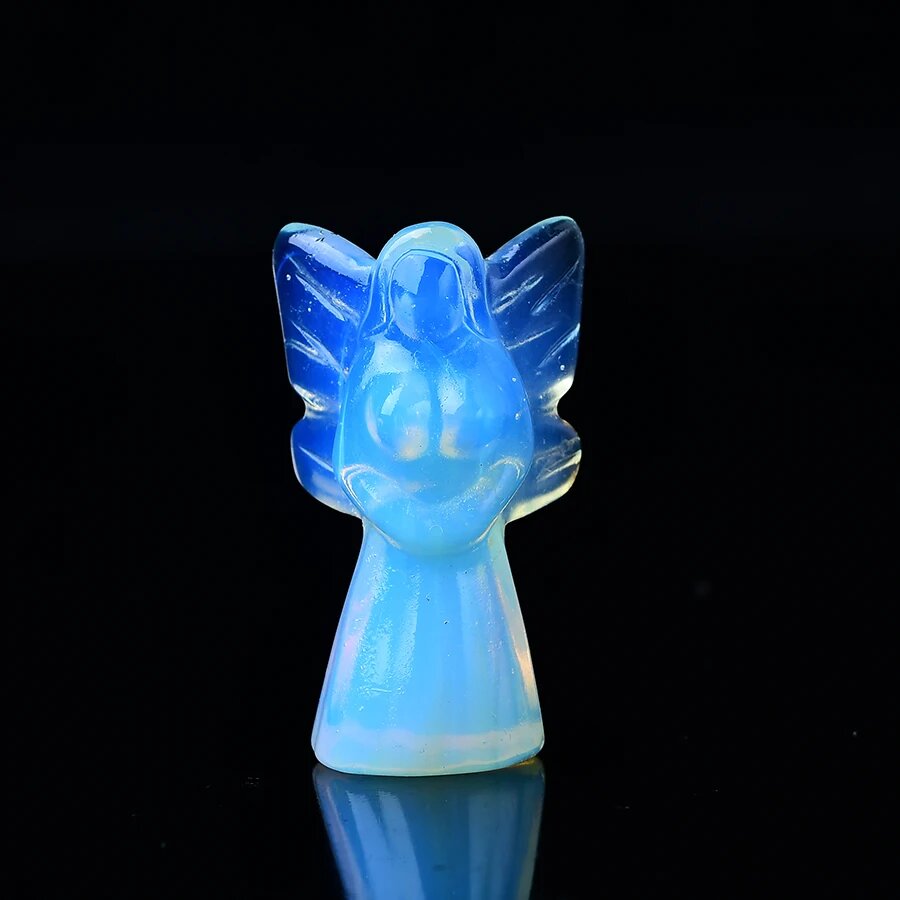 Розовый кварцевый ангелочек olevo белый