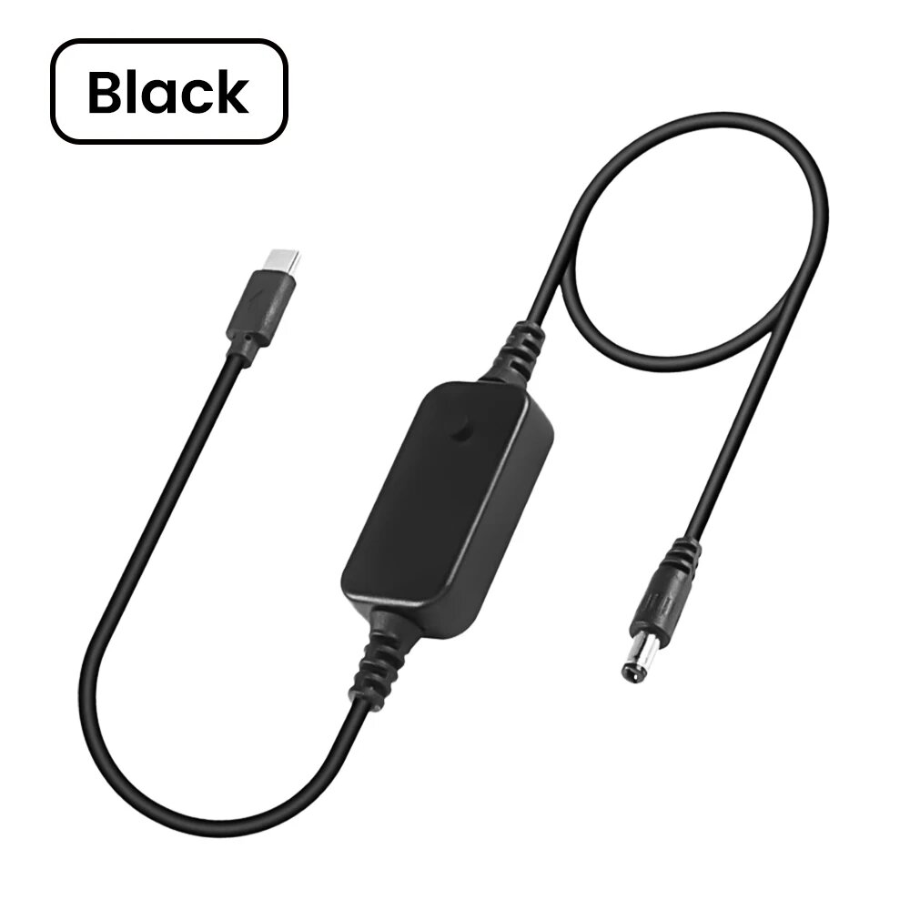 Кабель Elough USB-C - DC, черный