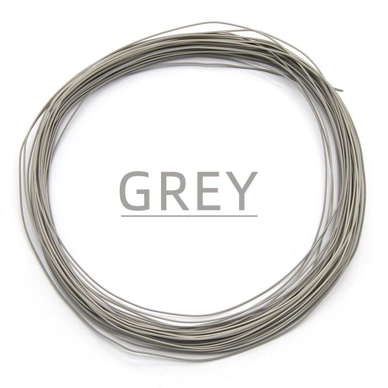 PTFE посеребренный медный провод 38/36/34/30/28/26AWG 26AWG, Grey, 10 meters
