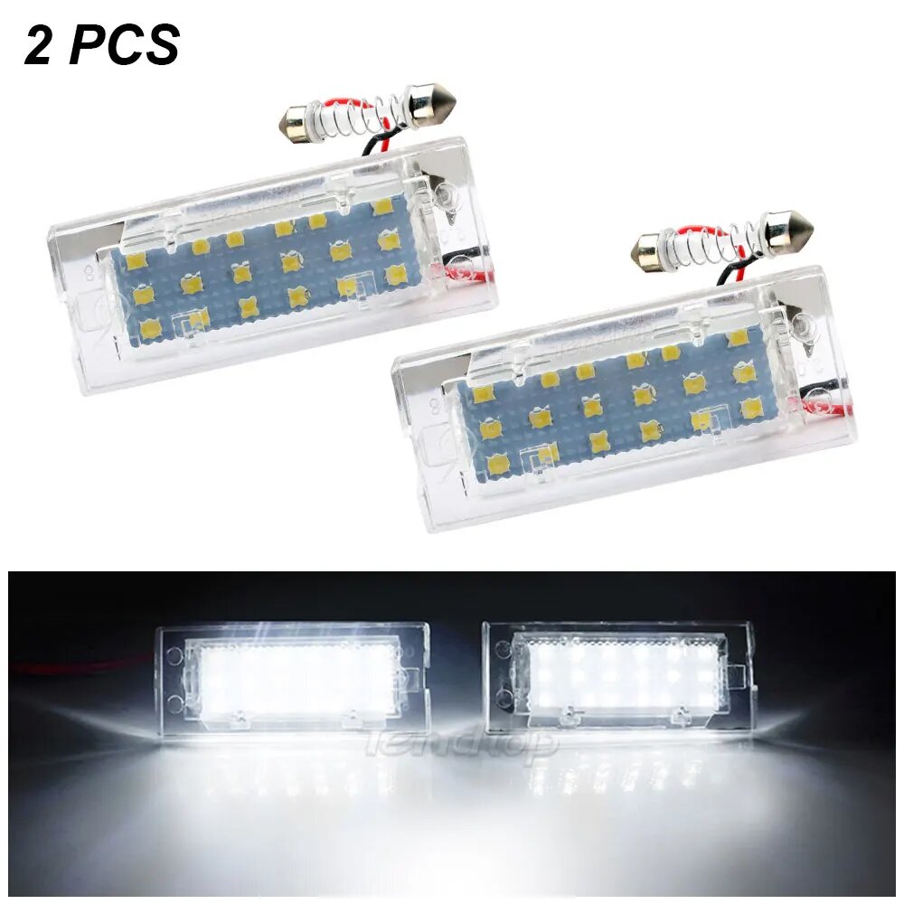2 шт. без ошибок белый 18SMD светодиодный номер для BMW X5 E53 2001-2006 X3 E83 2004-2009 светодиодный светильник номерной знак светильник Па