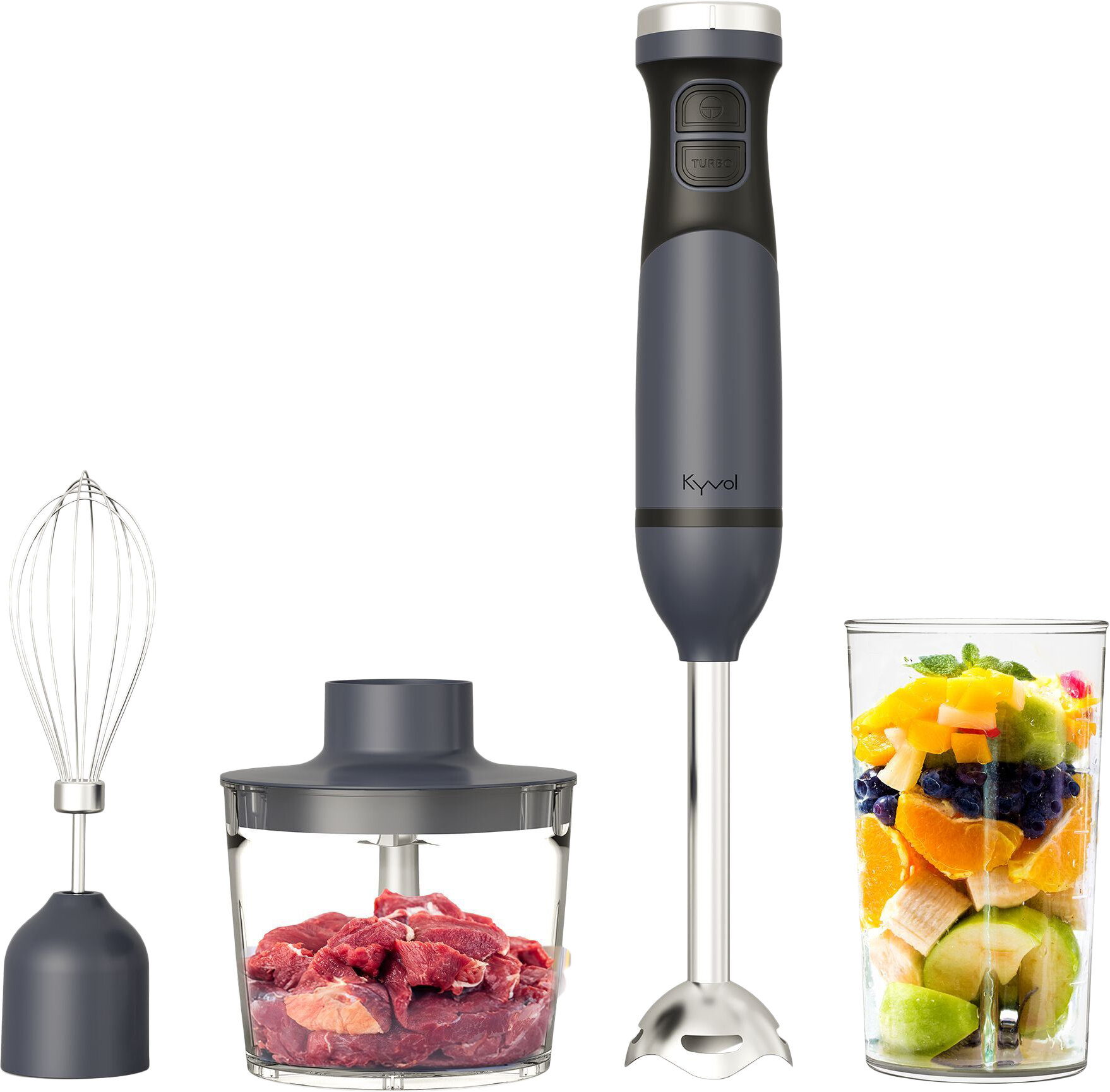 Блендер Kyvol SK-HB080R 3-в-1, погружной, мощность 800Вт, защита от перегрева