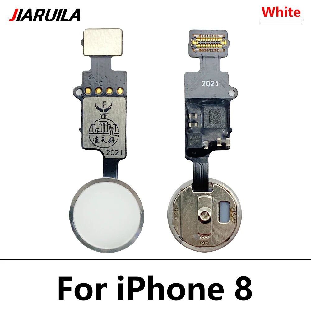 Новый Проверенный Заменяемый Комплект для iPhone 7 / 7 Plus / 8 / 8 Plus: кнопка Home с функцией возврата, без сенсора Touch ID и сканера отпечатков пальцев.