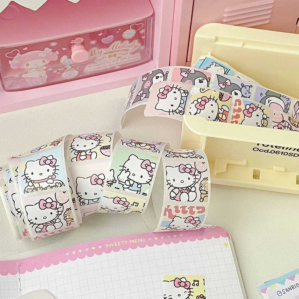 Наклейки Hello Kitty, набор розовый 500шт