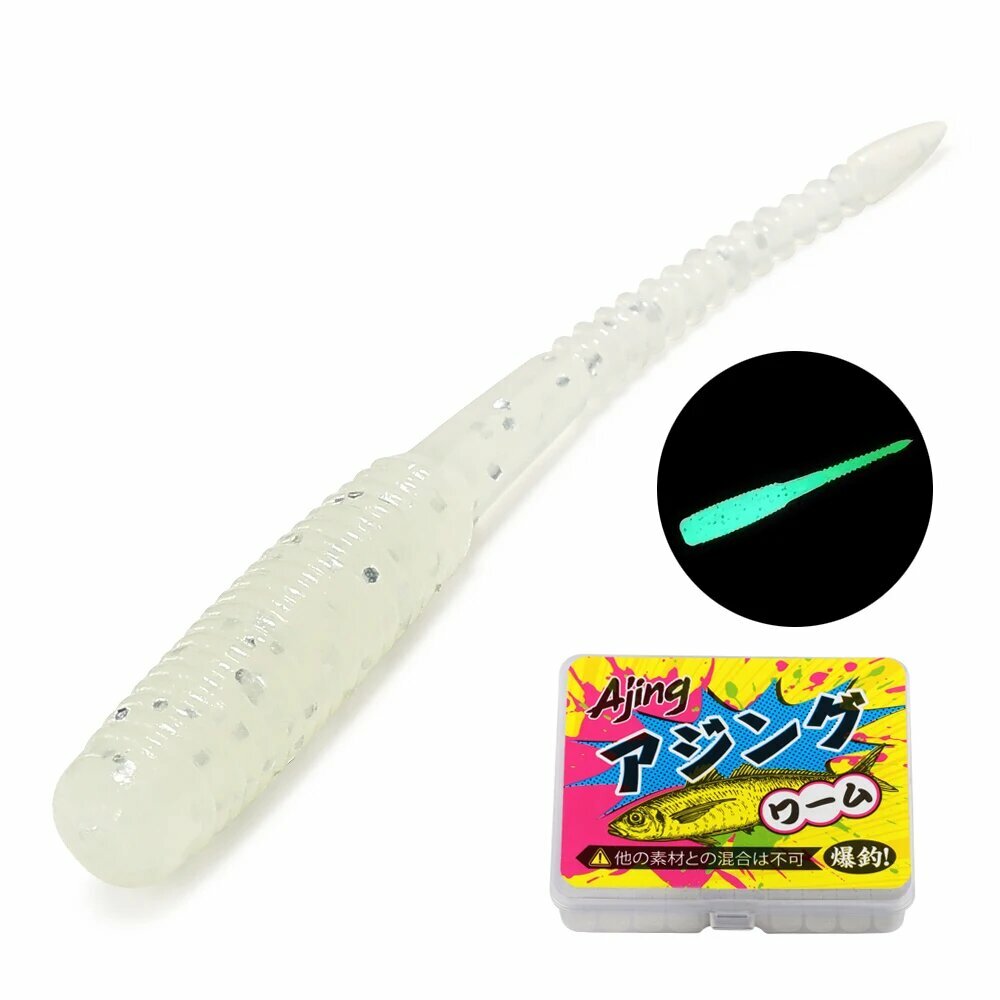 Приманка Spinpoler Rockfish Worm Белый Color-D