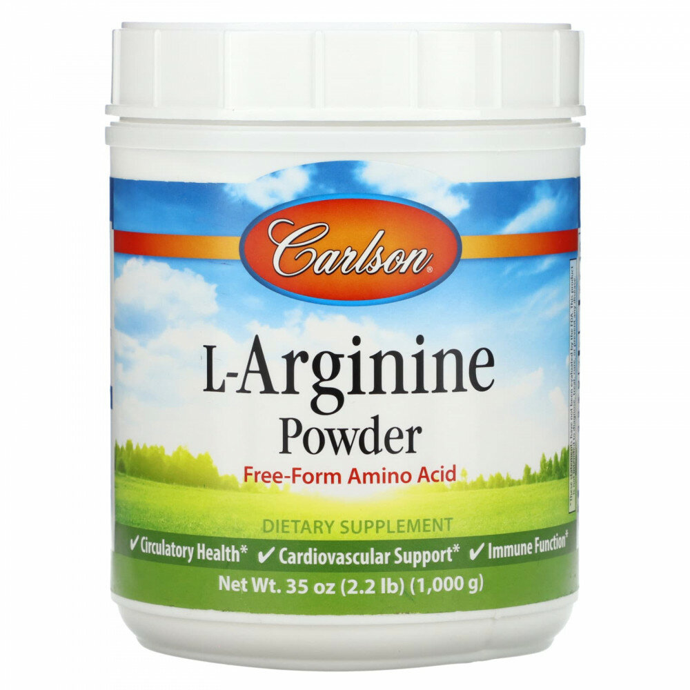 Carlson, L-аргинин в порошке, 1000 г (35 унций)