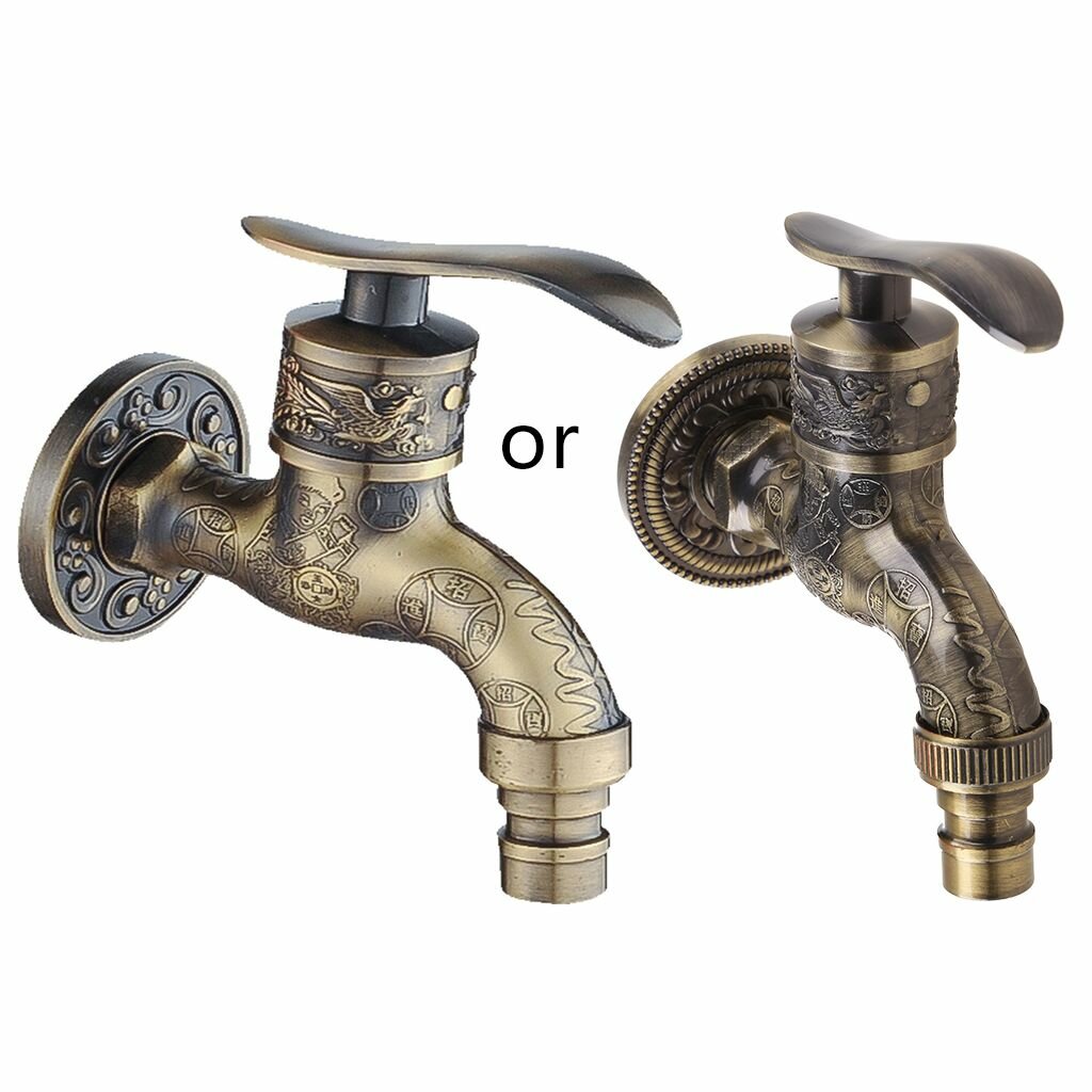 Антикварный бронзовый настенный кран для воды