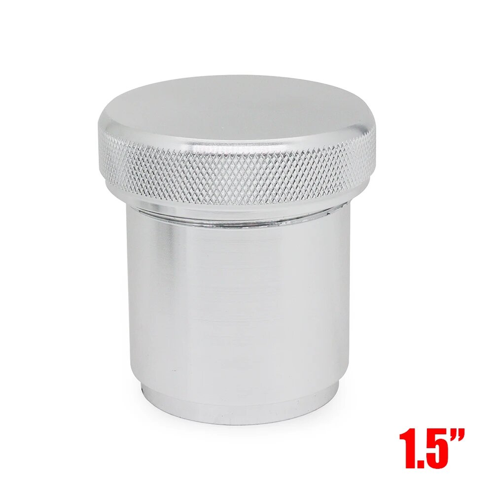 Универсальная алюминиевая автомобильная приварная горловина заливной горловины и крышка 2 "/1,5" топливный бак, резервуар для воды, радиатор и крышки резервуара охлаждающей жидкости 1.5 inch Silver