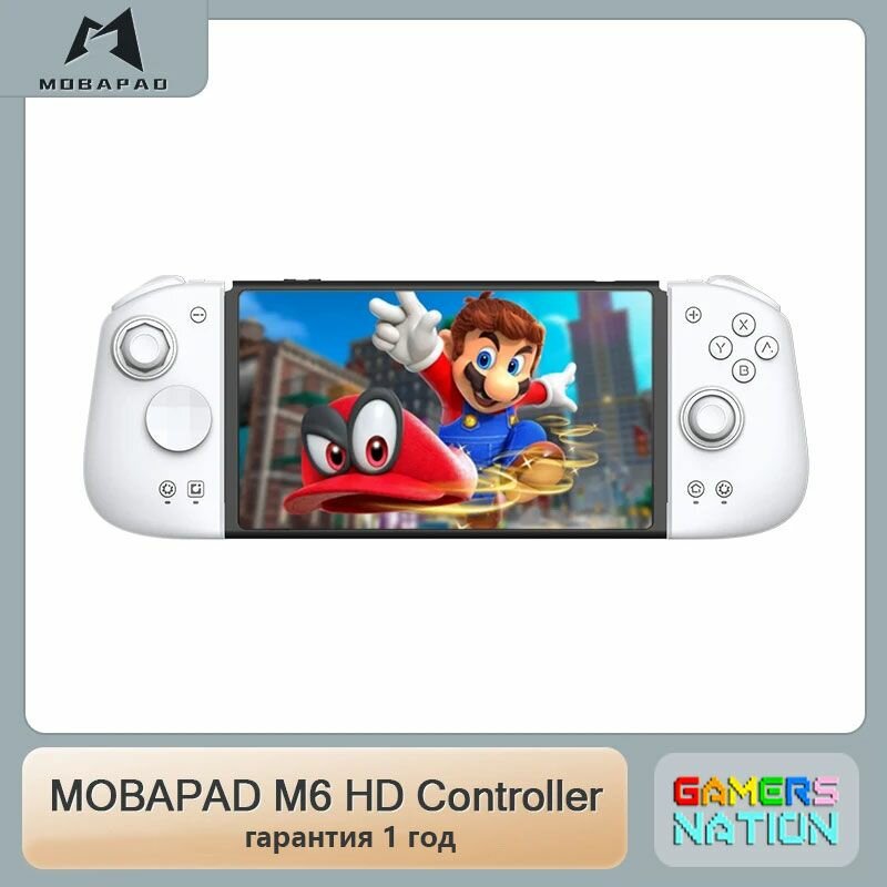 MOBAPAD M6 HD Switch Oled-рукоятка, NFC Bluetooth, 6-осевой переключатель Холла, контроллер джойкона，белое