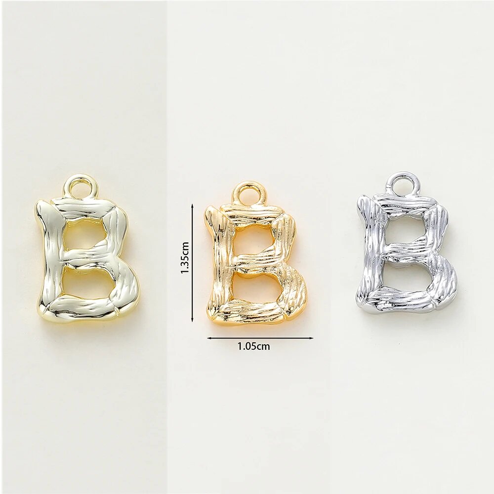 Подвески St.kunkka латунные позолоченные 26 букв 2 шт