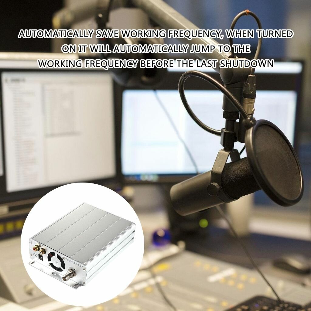 (1шт) Стерео FM-передатчик мощностью 15 Вт-от 76 до 113 МГц-интерфейс TNC