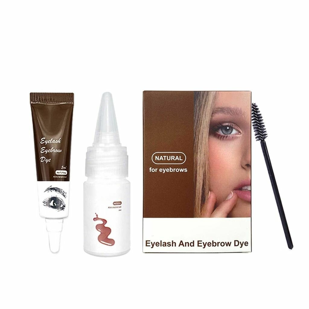 Аксессуары для макияжа, Полуперманентная краска для бровей - темно-коричневая, 1 набор