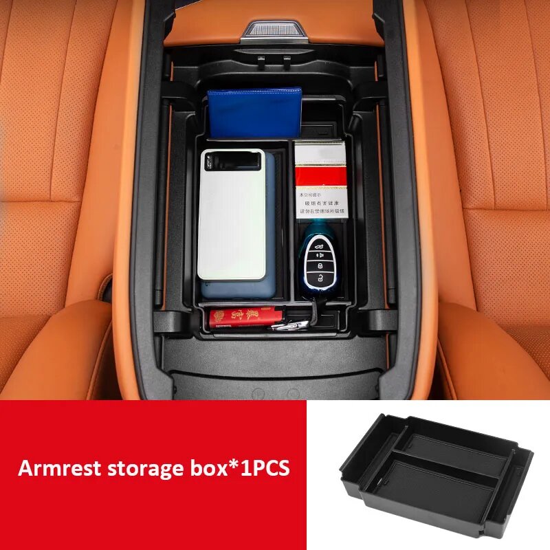 Для GWM WEY 07 2023-2025 автомобильный ящик для хранения подлокотника с центральным управлением Armrest Box Black
