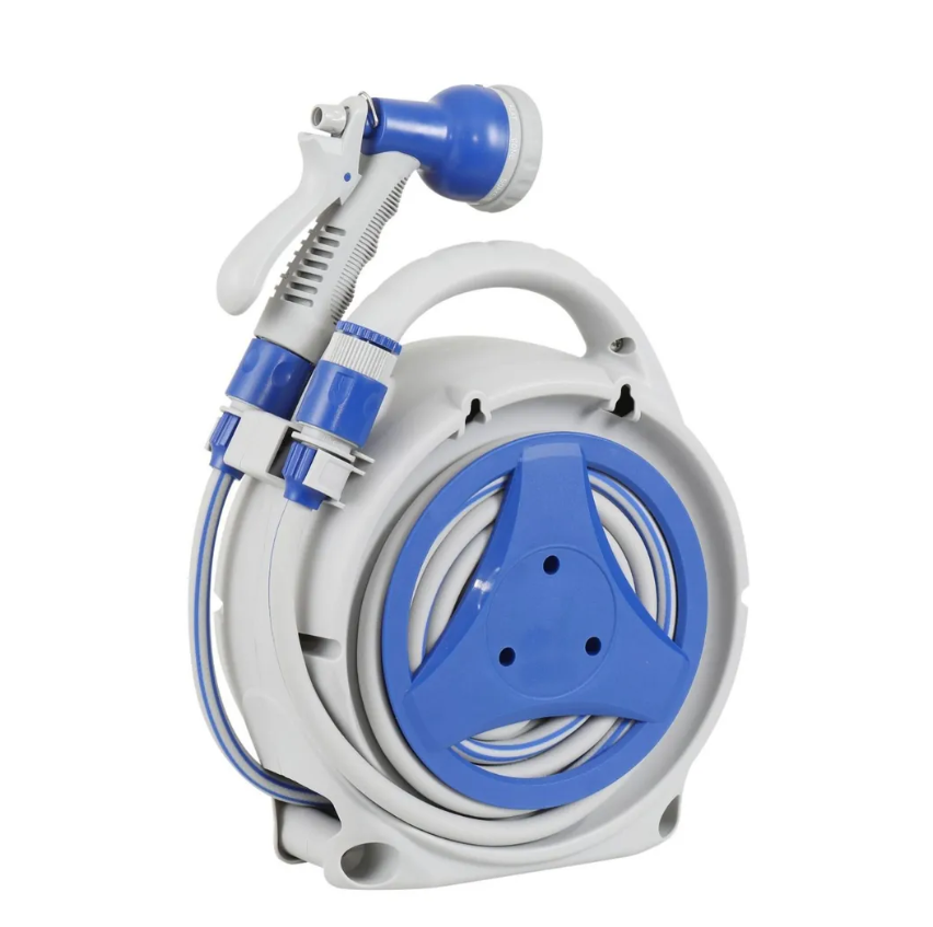 Шланг поливочный, садовый с катушкой и пистолетом для распыления