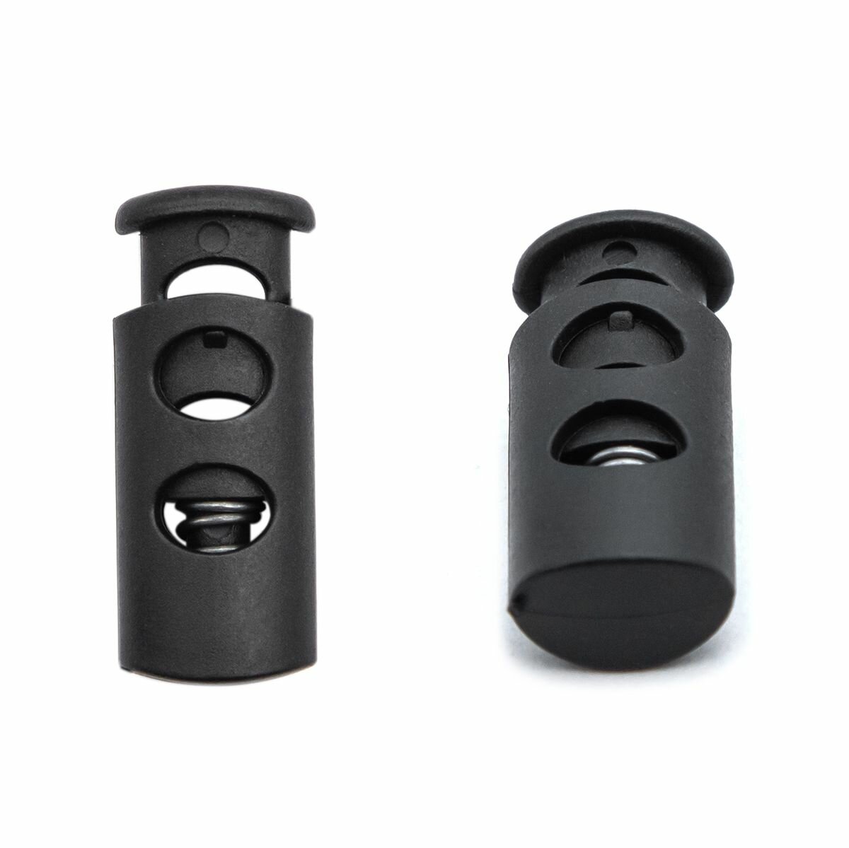 27005-СС Фиксатор (стопор) 'Цилиндр' 2 отв. d 4мм, 9*22мм, ПП (черный)