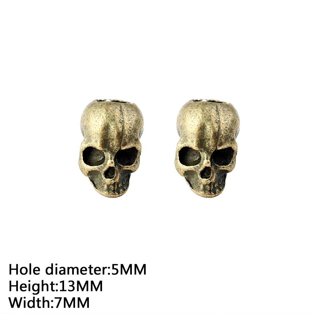 Бусины череп skull bronze 5мм, 13мм, 7мм