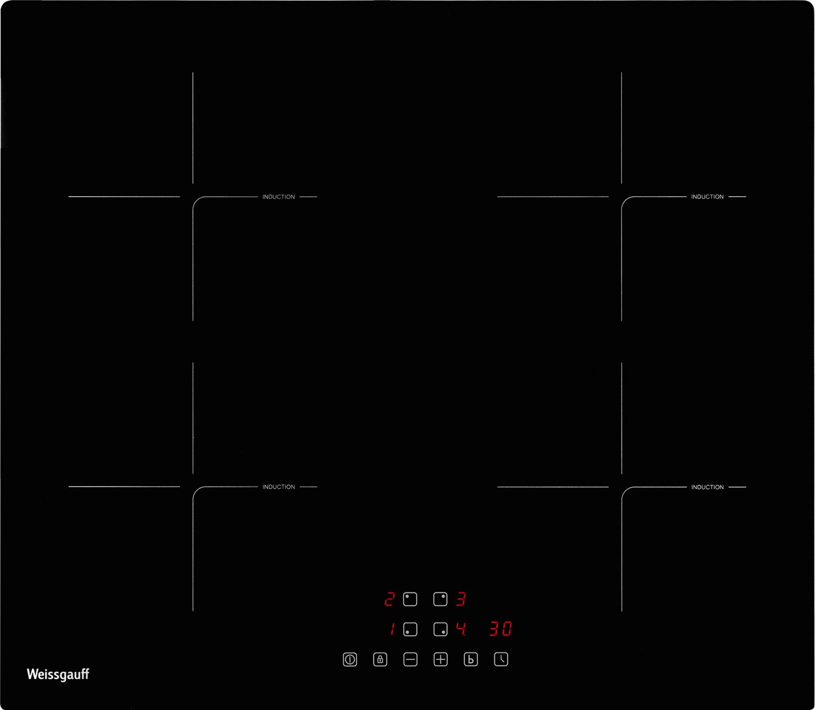 Индукционная варочная панель WEISSGAUFF HI 632 BA, черный