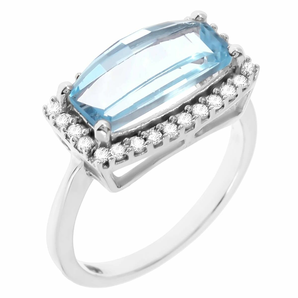 Кольцо тонкое, серебро, 925 проба, родирование, топаз