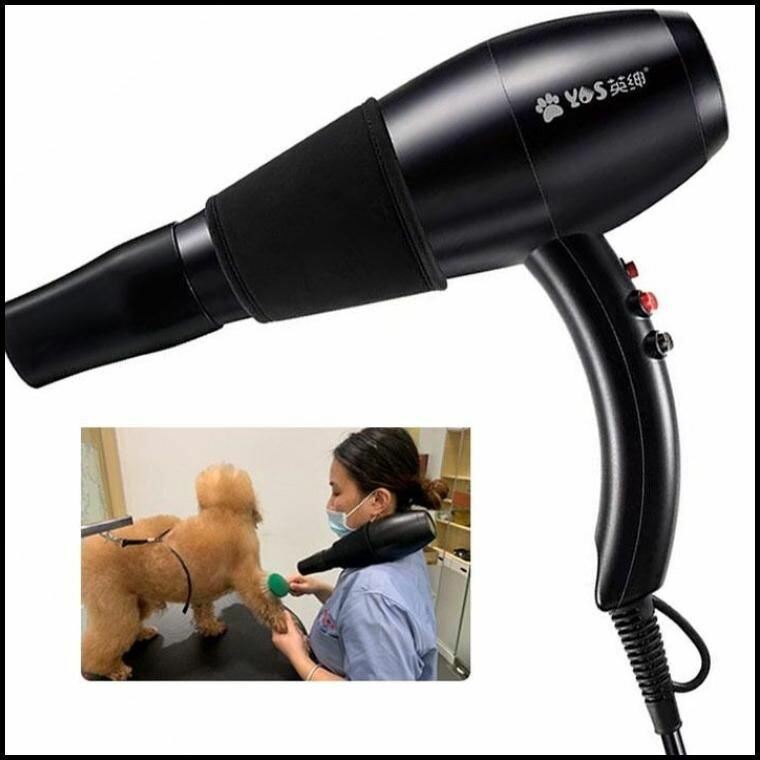 Фен, который можно повесить на шею для удобства сушки шерсти животного