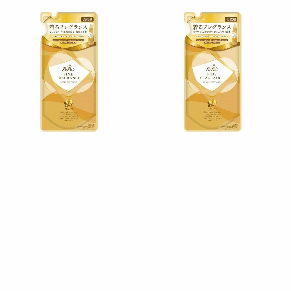 Nissan fafa Кондиционер для белья Fine Fragrance Beaute Антистатический, с ароматом цветов, мускуса и сандалового дерева, 500 мл, 2 уп.