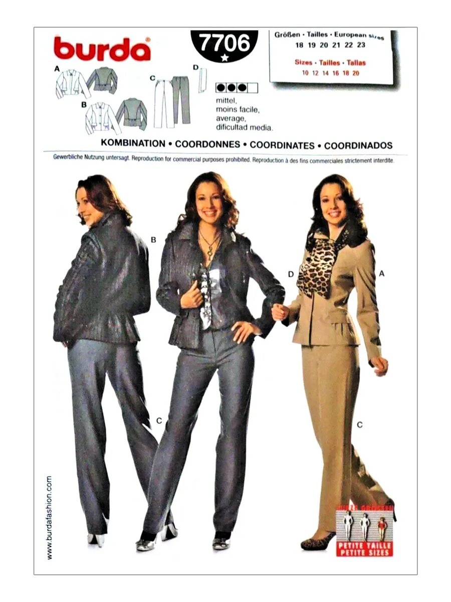 Выкройка брючного костюма